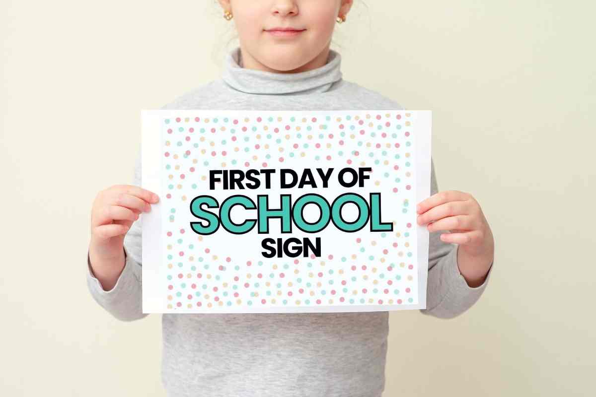Free First Day Of School Sign 2023: Printable For Pre-k Thru College!