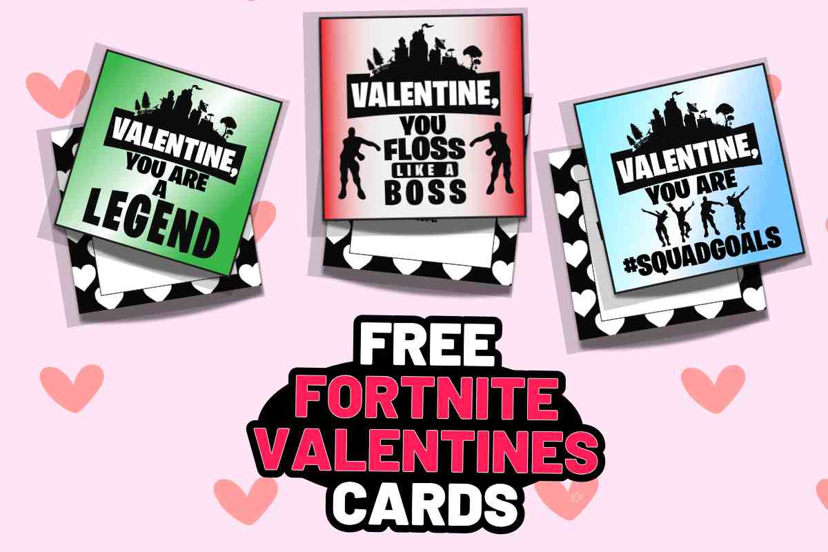 3 Epic Free Printable Fortnite Valentine’s Cards For Kids