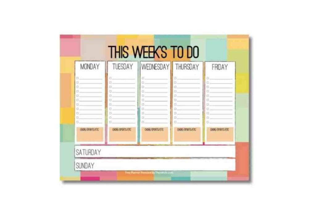 Free Kids Weekly Planner PDF - Easy Way To Manage Schedules