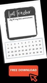 Lent 40 Days Tracker - Free Printable For The Lenten Season