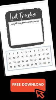 Lent 40 Days Tracker - Free Printable For The Lenten Season