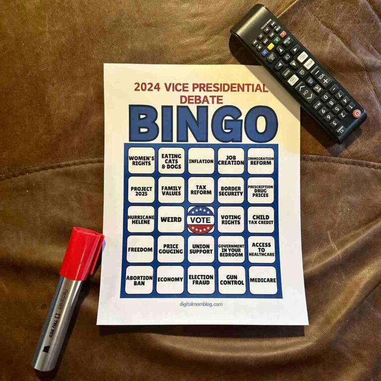 2024 Vice Presidential Debate Bingo Card: Make Politics Fun!