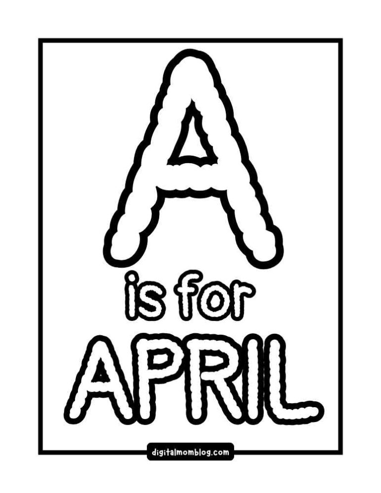 10+ Free April Coloring Pages That’ll Make Rainy Days A Breeze
