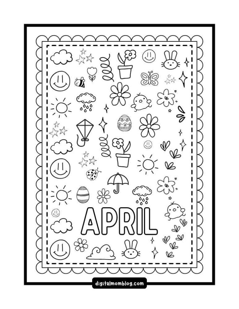 10+ Free April Coloring Pages That’ll Make Rainy Days A Breeze