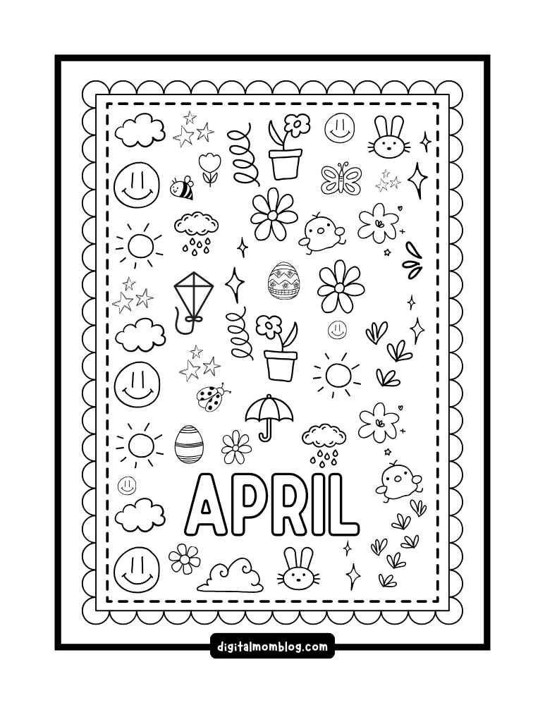 10+ Free April Coloring Pages That’ll Make Rainy Days A Breeze