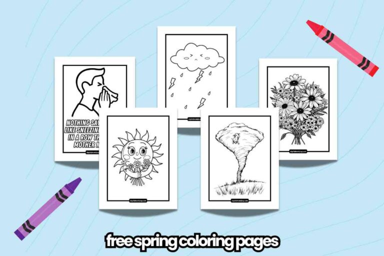20 Free Spring Coloring Pages: Flowers, Butterflies And More