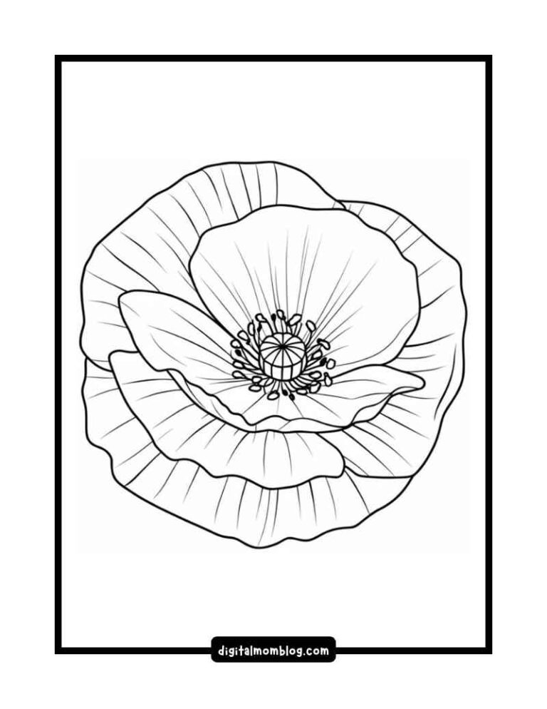 27 Best Flower Coloring Pages For Anyone Who Need A Break