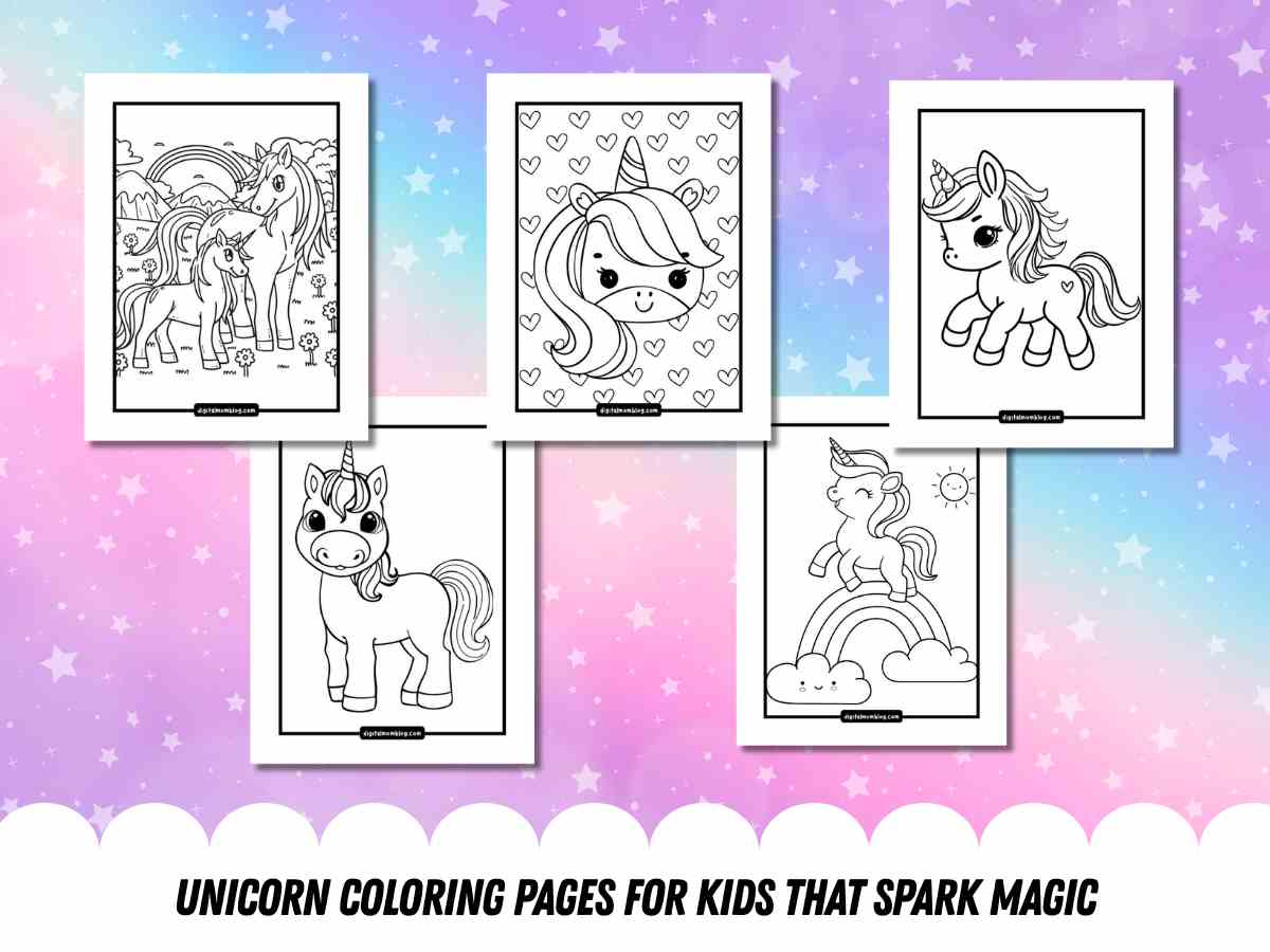 13 Printable Baby Unicorn Coloring Pages That Are Pure Magic